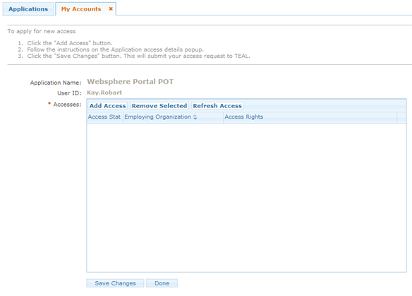 Create a TEAL User Account and Request Access to a Web Application ...